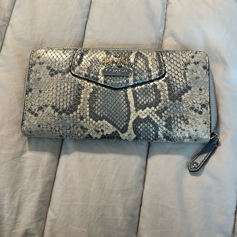 Coach Limited Edition Snake Skin Wallet - Gem